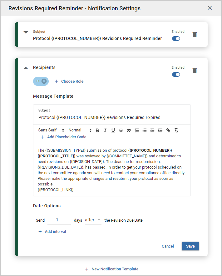 Protocols - IBC Configuration – Kuali Research