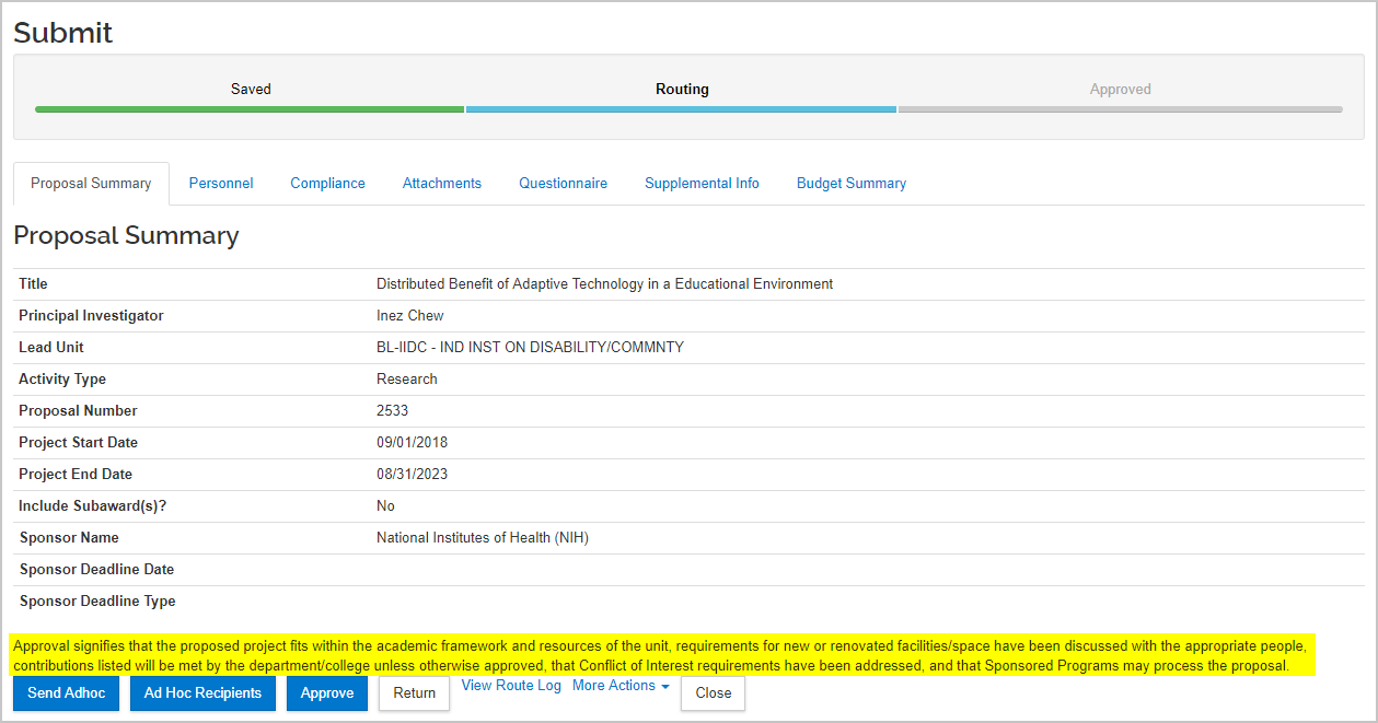 Parameters - propSummaryDisclaimerText – Kuali Research