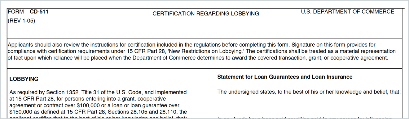S2S - 'CD511' Form Instructions – Kuali Research