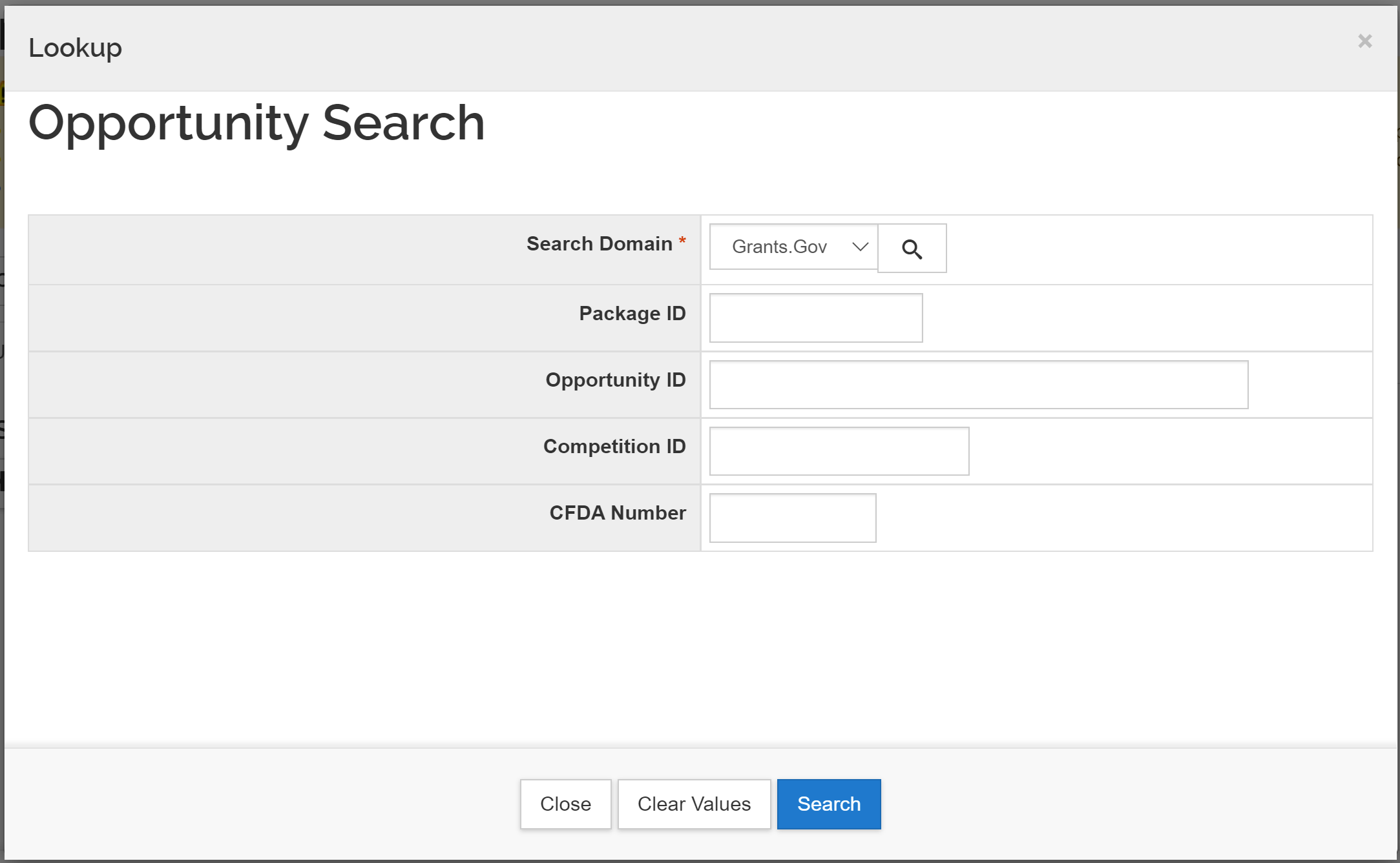S2S - Opportunity Lookup – Kuali Research